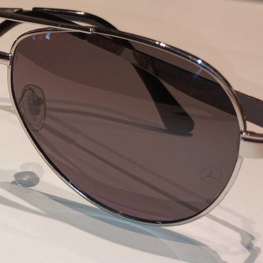 Mercedes Benz Mb 737 Silver Aviator Sunglasses. - Gem